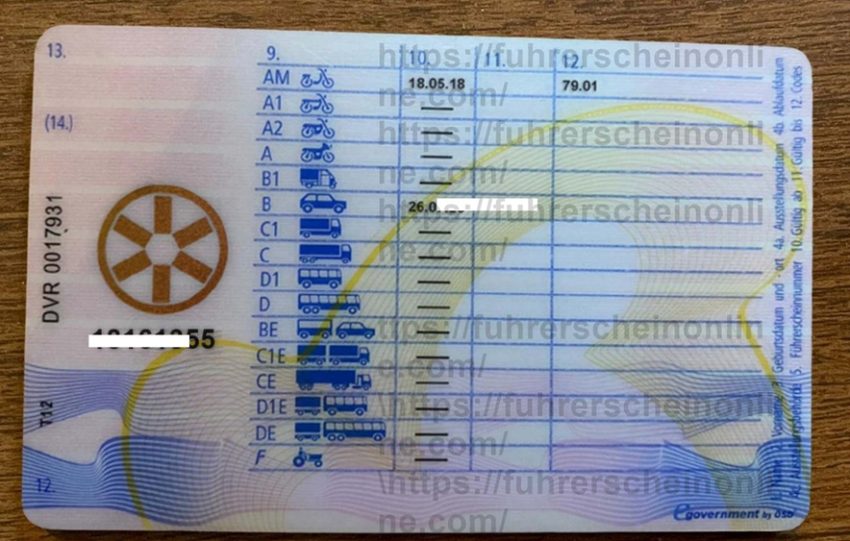 Austria Driving License For Sale | Fuhrerschein